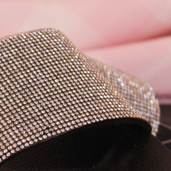 Primark | Shoes | Black Rhinestone Slide Sandals | Poshmark